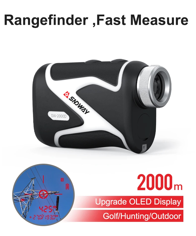 SNDWAY Golf Laser Rangefinder 1000-2000M Telescope Distance Meter for ...