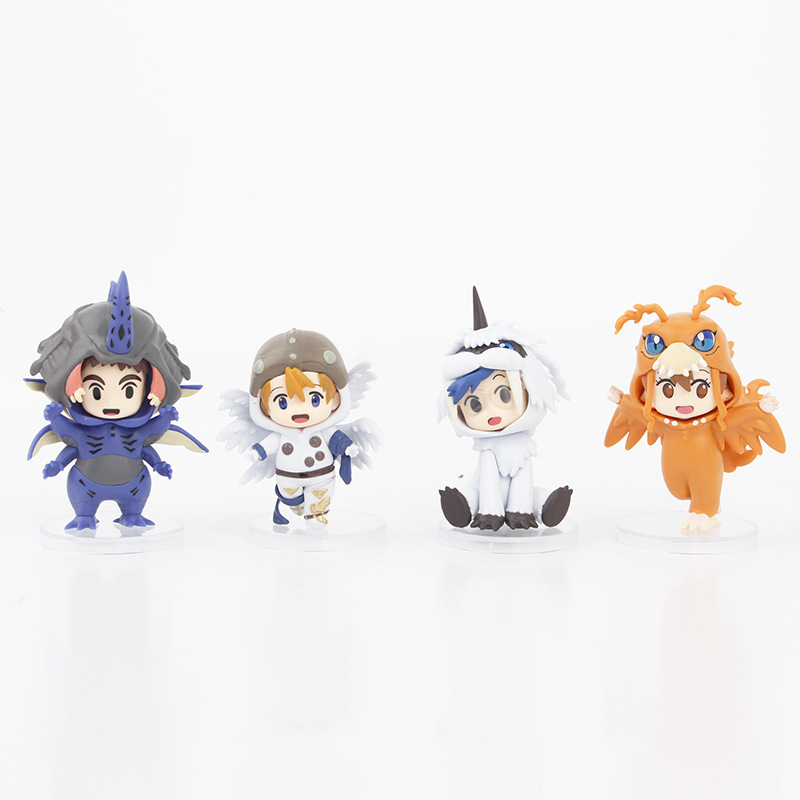 8Pcs/Set 8-10cm Anime Digimon Adventure Doll Suit Yagami Taichi Greymon ...