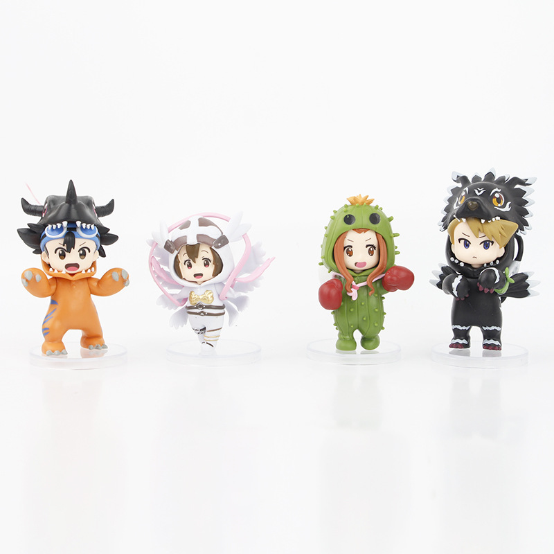8Pcs/Set 8-10cm Anime Digimon Adventure Doll Suit Yagami Taichi Greymon ...