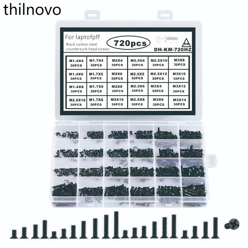 720pcs Laptop Notebook Screws Set,Re placement Computer Screws Kit,M1.4 ...