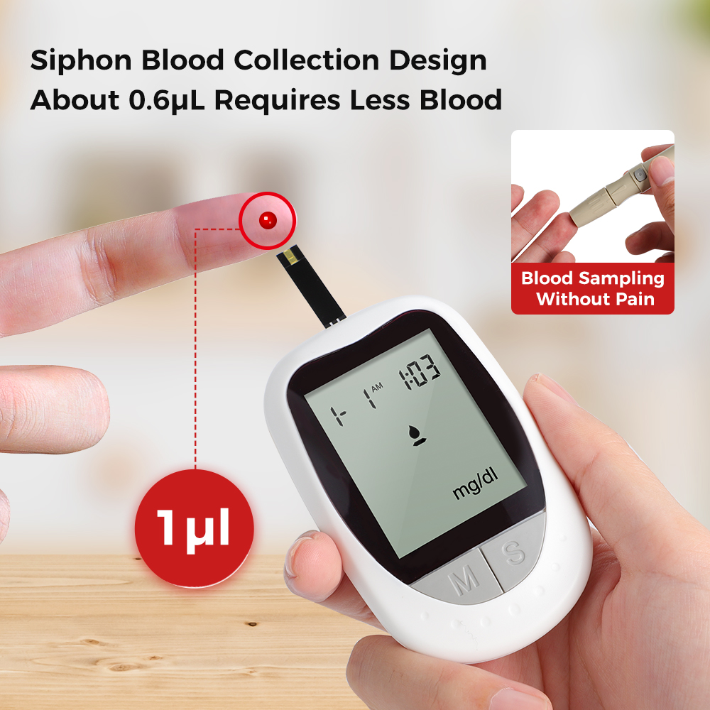 Blood Glucometer Set 100PCS Strips Original Blood Suger Monitor With ...