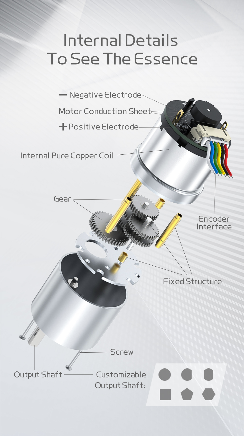 JGB37-520 Hall Encoder DC Brush Gear Motor 6V/12V Forward And Reverse ...
