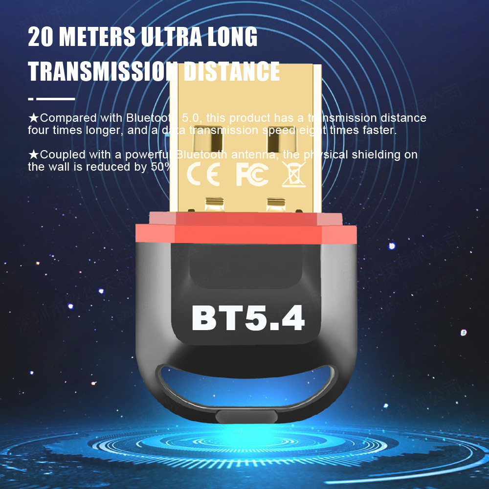 USB Bluetooth 5.4 Wireless Transmitter Adapter For PC Keyboard Mouse ...