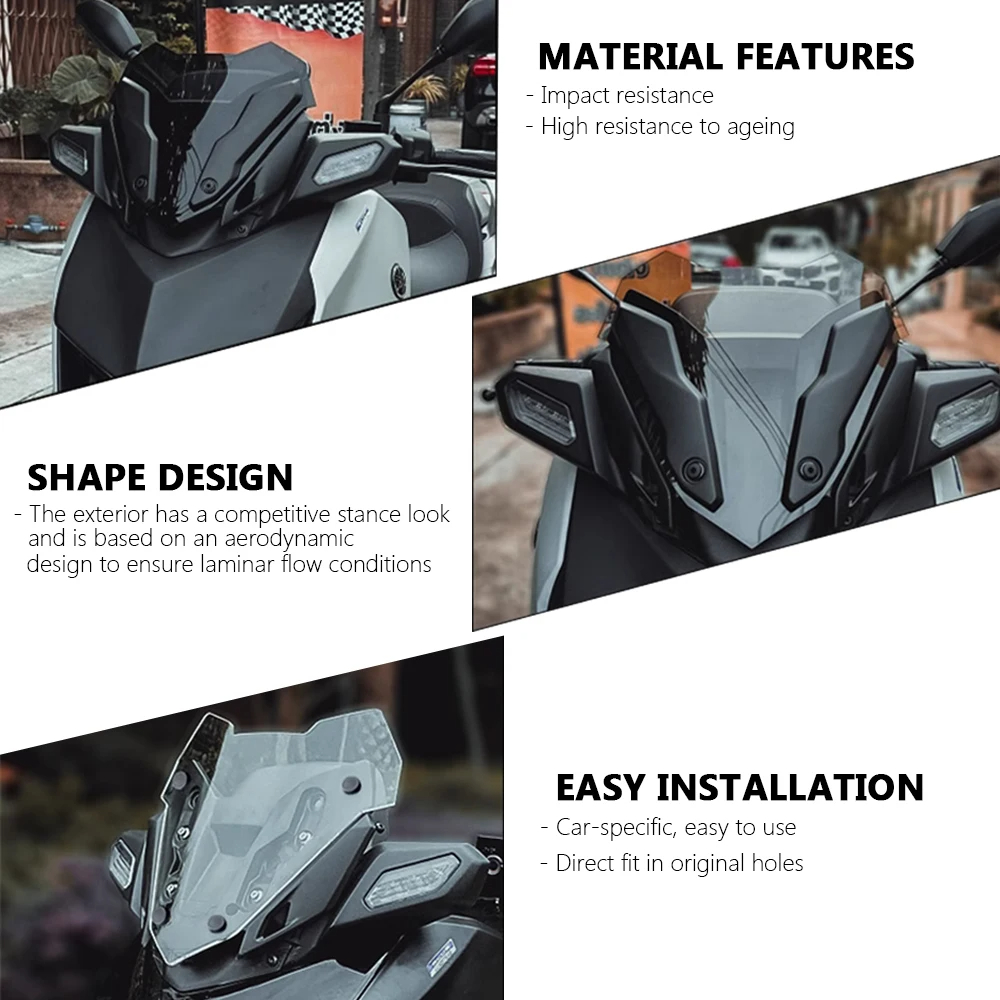 For YAMAHA XMAX300 X-MAX 300 XMAX V2 2023 2024 Motorcycle Sports Visor ...