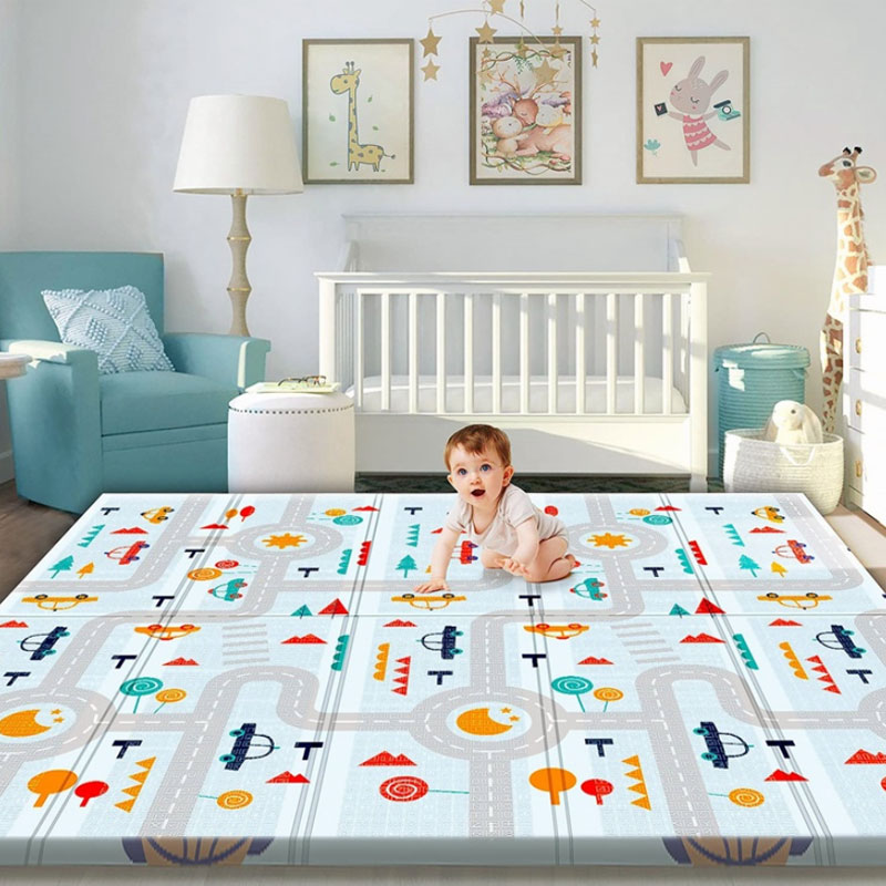 180/200cm Baby Play Mat Crawling Pad Large Foldable Kid Carpet Playmat ...