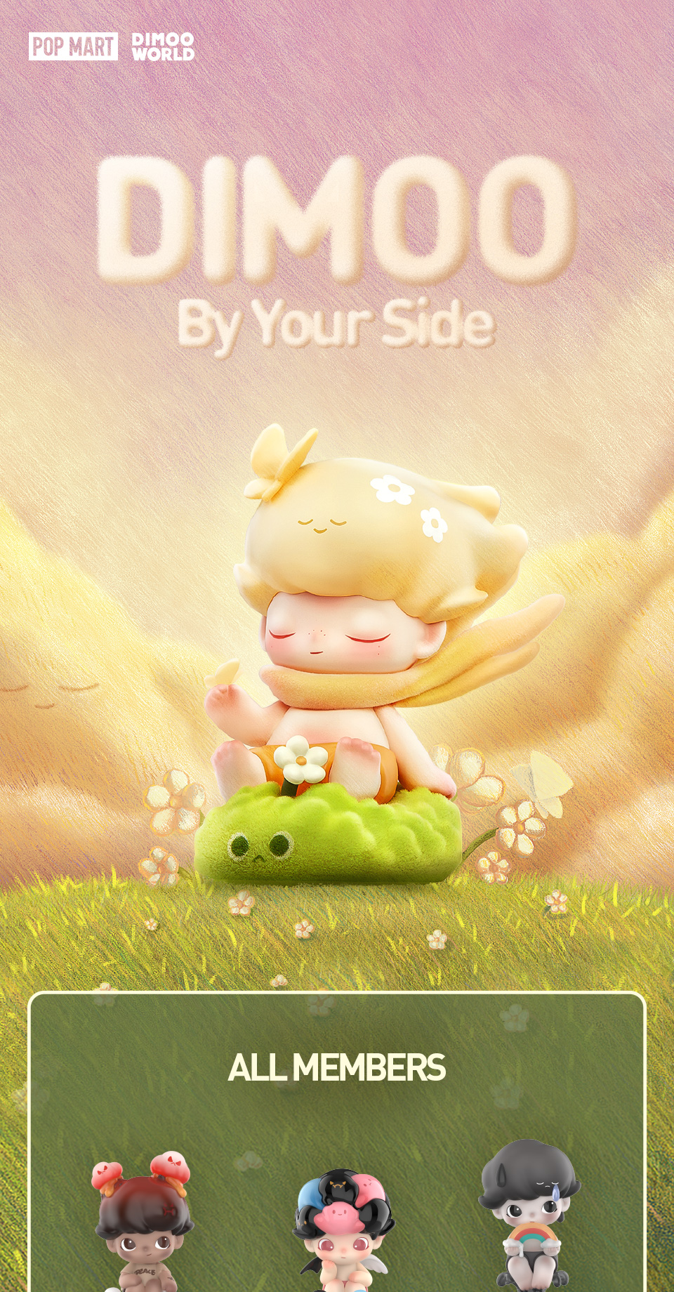 POP MART DIMOO By Your Side Series Figures Blind Box Action Toys Figure ...