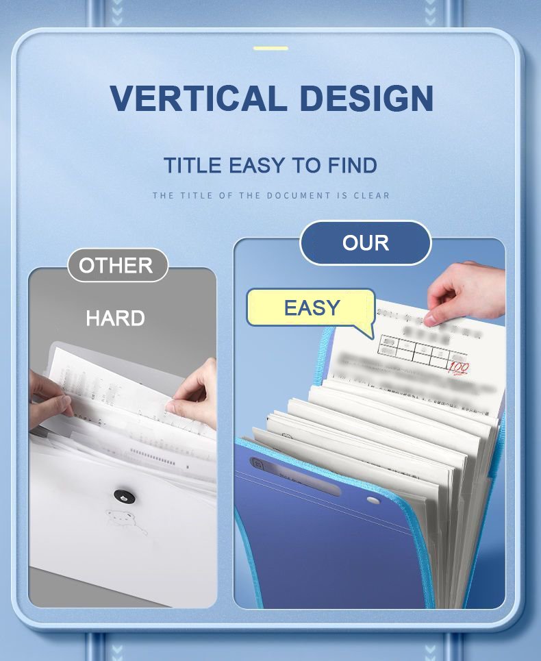 Foldable A4 Document Organizer – 13-Pocket, Portable, Durable File Bag ...