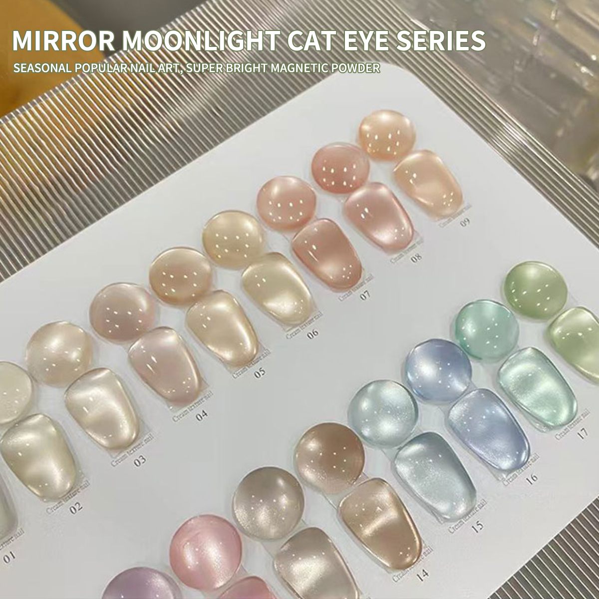 1Pc 10Ml 18colors Mirror Moonlight Cat Eye Magnetic Gel Polish Set with ...