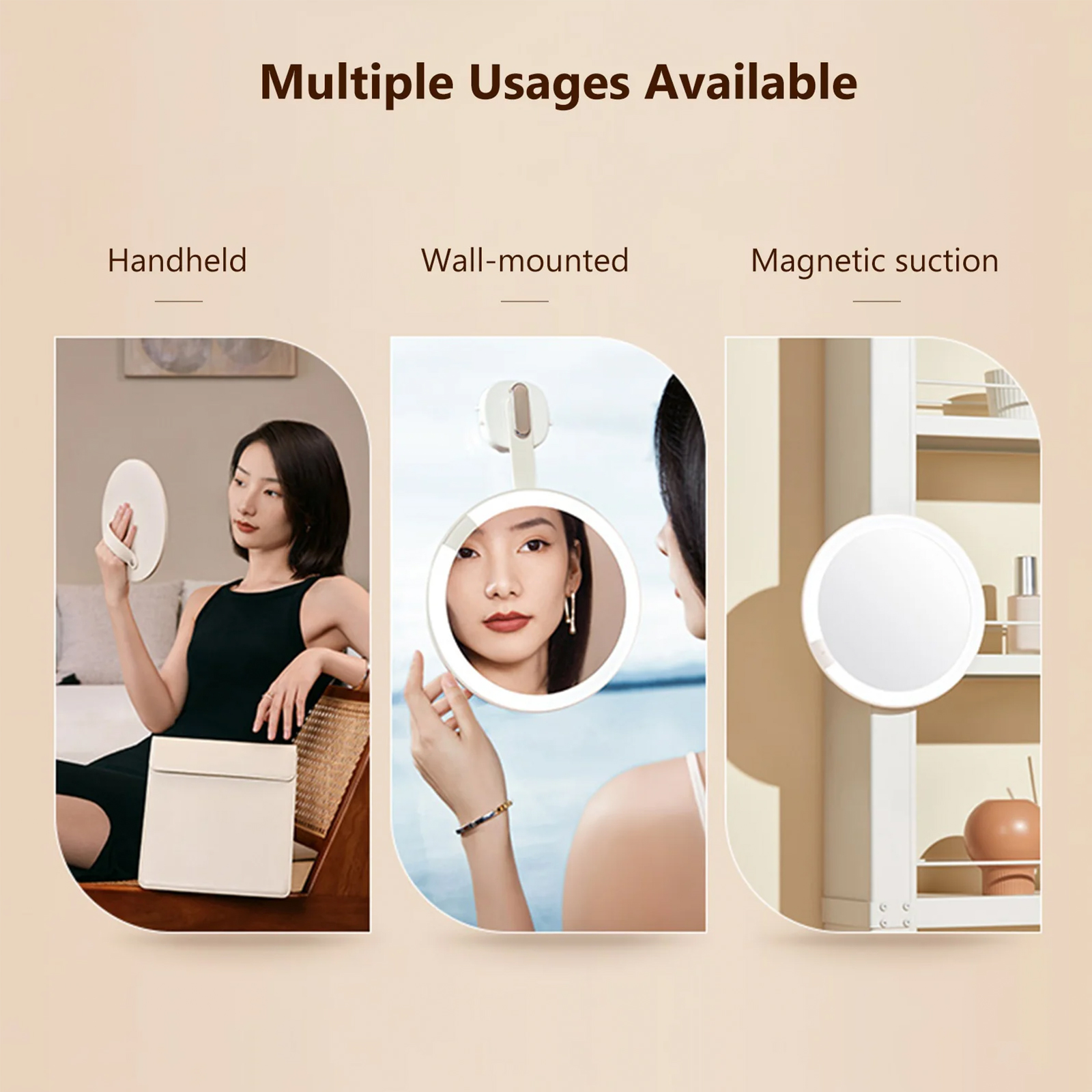 AMIRO M1 Portable Cube Magnetic LED Bag Mirror | Shopee Malaysia