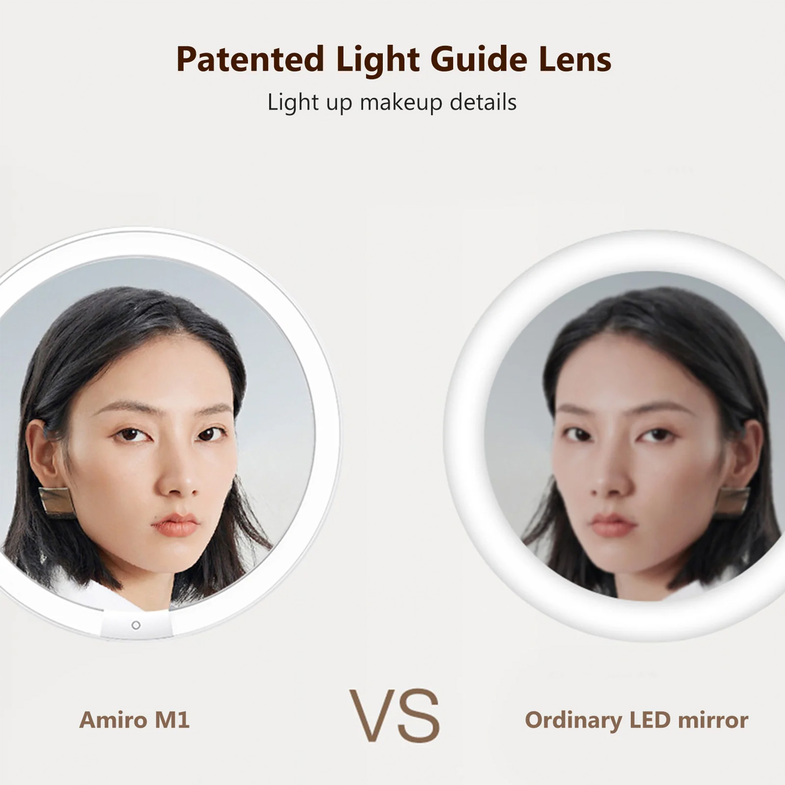 AMIRO M1 Portable Cube Magnetic LED Bag Mirror | Shopee Malaysia