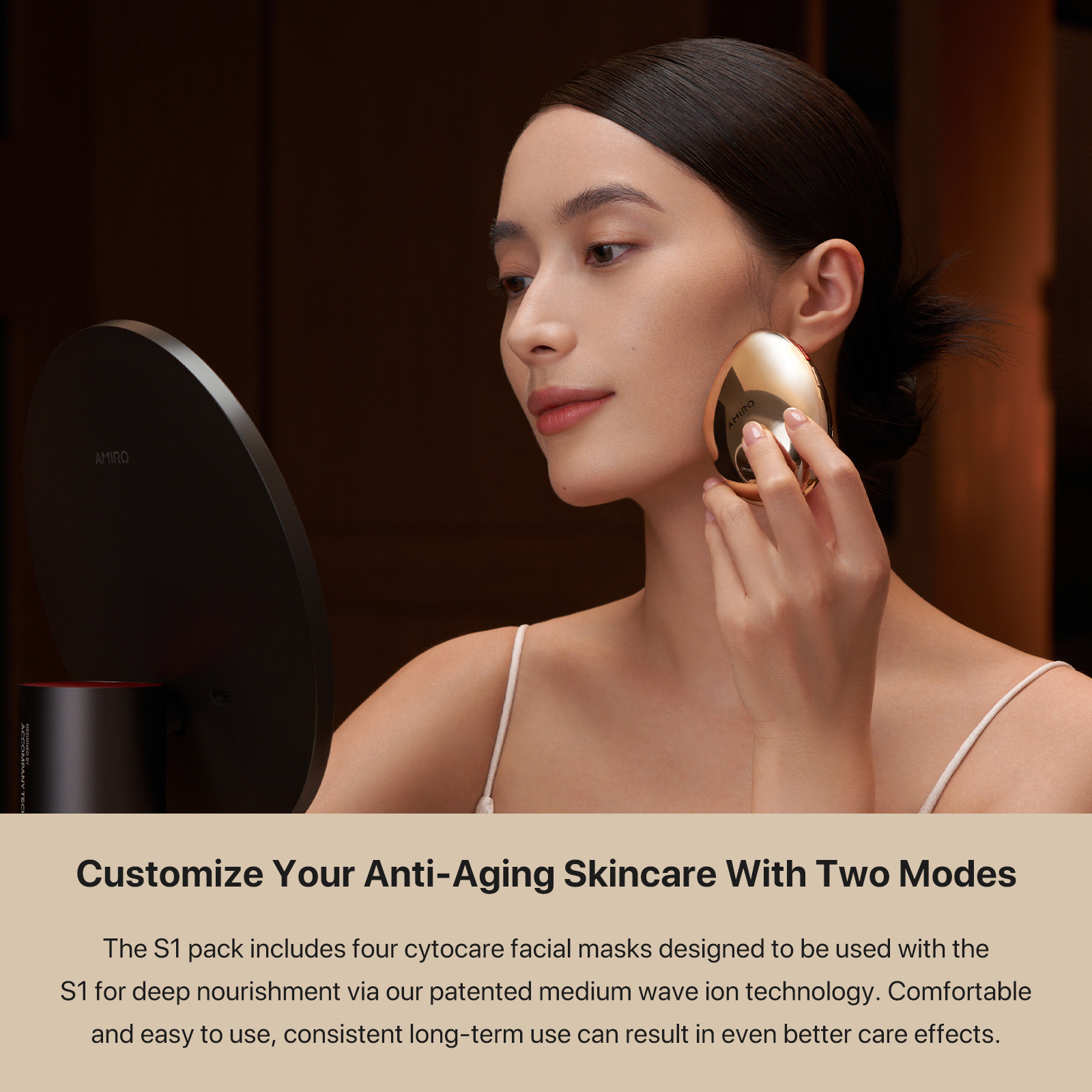 AMIRO S1 Facial RF Skin Tightening Device Gold Standard Edition Limited Edition Firmlove Gift ...