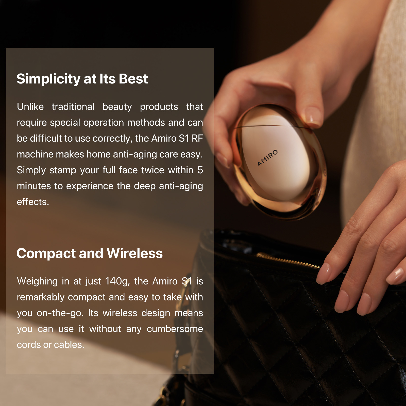 AMIRO S1 Facial RF Skin Tightening Device Gold Standard Edition Limited Edition Firmlove Gift ...