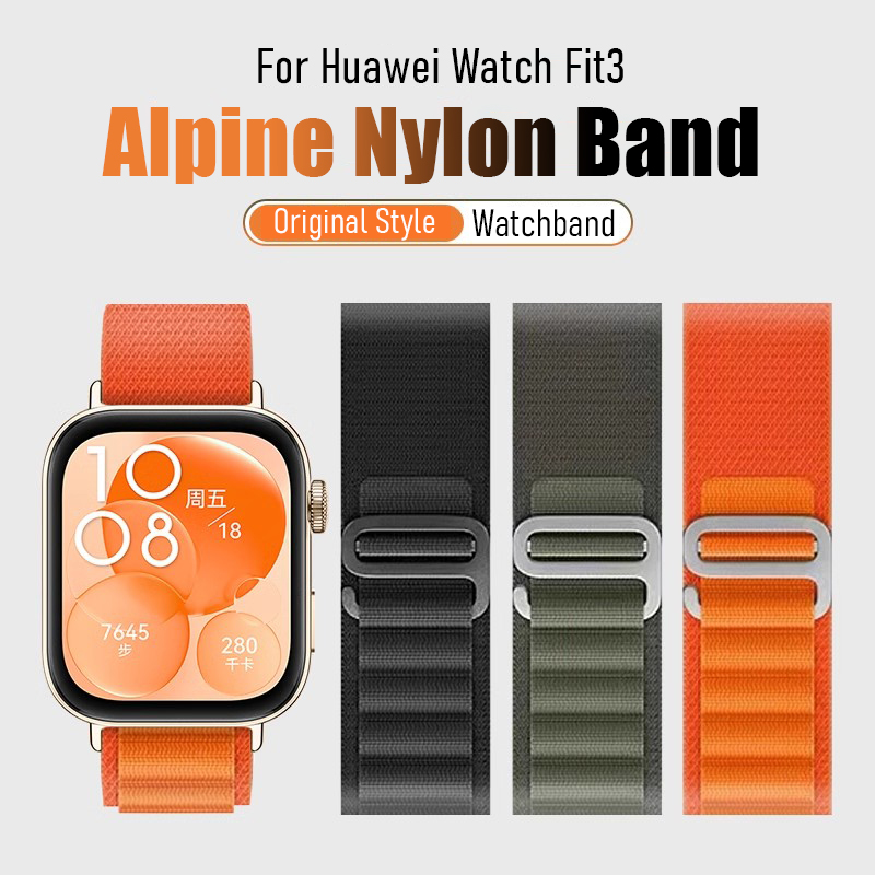 Alpine Loop Nylon Strap for Huawei Watch Fit 3 Watchband Sport Outdoor ...