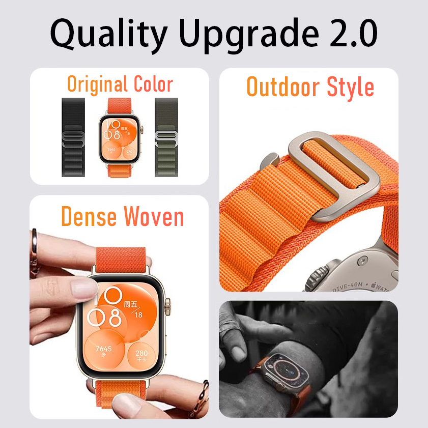 Alpine Loop Nylon Strap for Huawei Watch Fit 3 Watchband Sport Outdoor ...