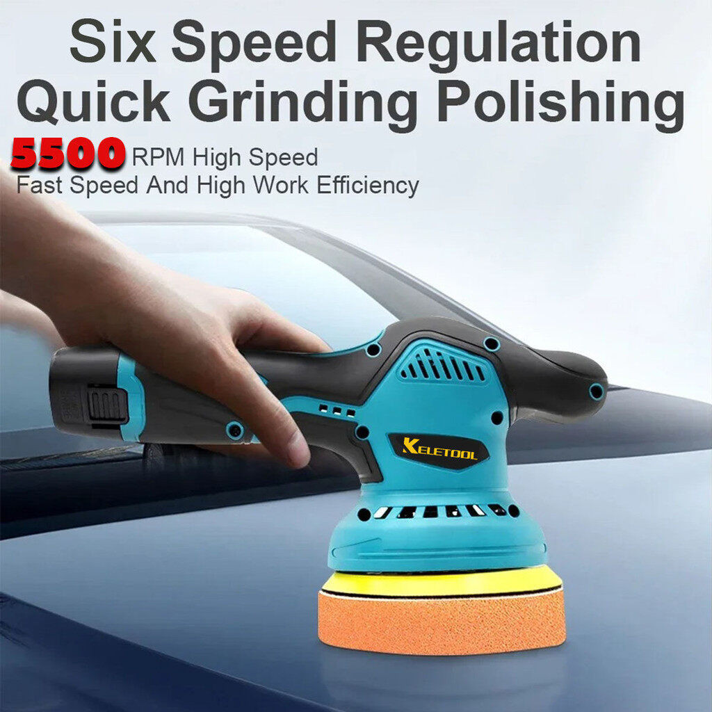 18V 6 Speeds Cordless Electric Polisher Mesin Polish Kereta Polish ...
