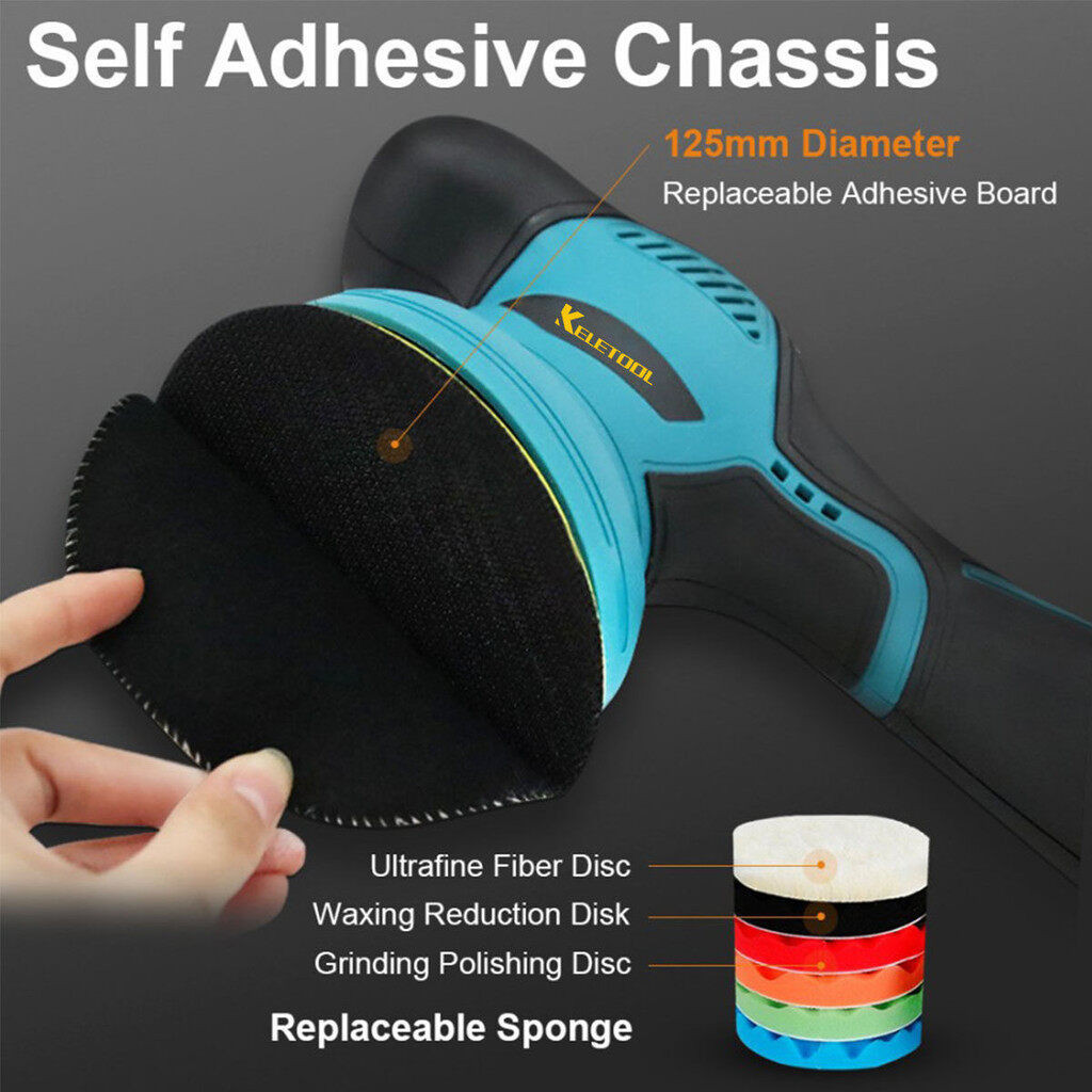 18V 6 Speeds Cordless Electric Polisher Mesin Polish Kereta Polish ...