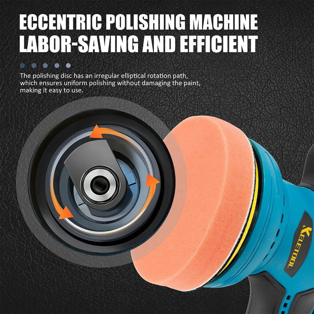 18V 6 Speeds Cordless Electric Polisher Mesin Polish Kereta Polish ...