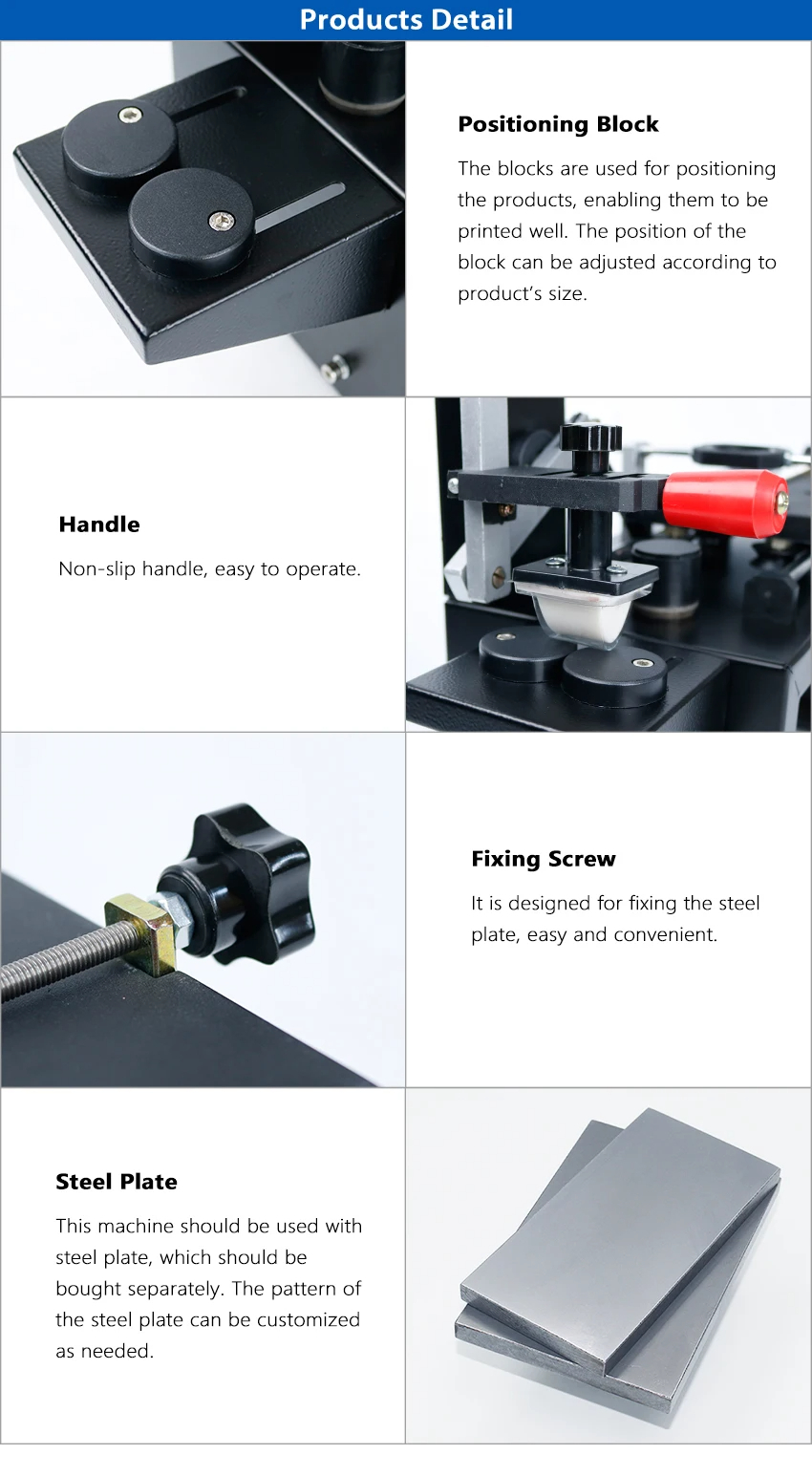 ZONESUN Manual Pad Printer Rubber Stamp Production Date Batch Number ...