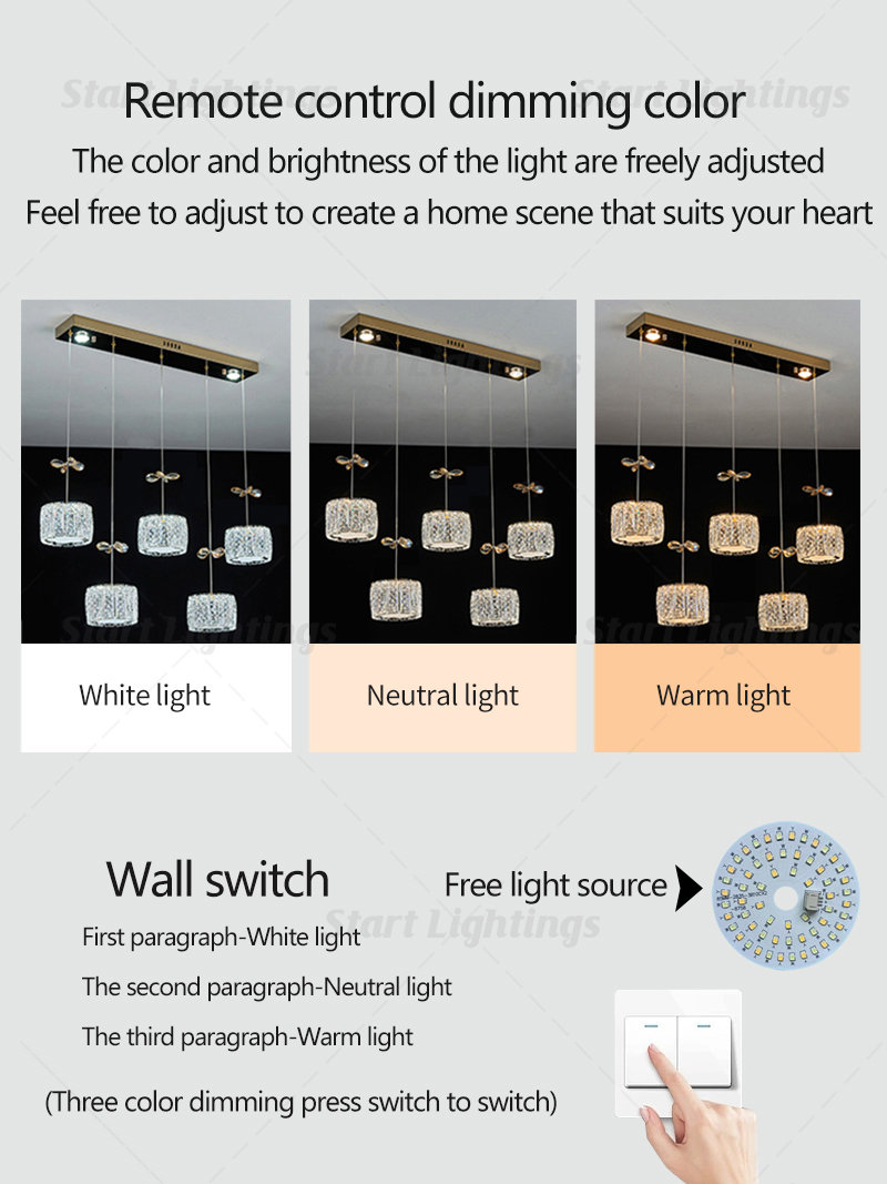 Light Luxury Restaurant Pendant Light Simple and Creative Dining Hall ...