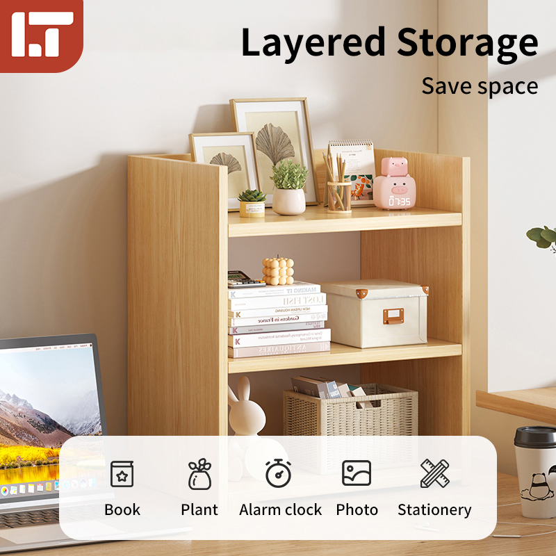 Multi-layer Desktop Rack Book Shelf Rak Buku Storage Shelf Book Rack ...