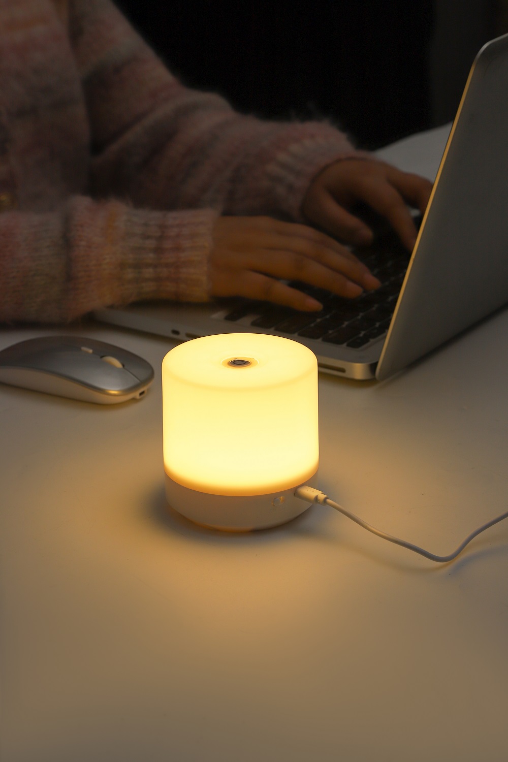 Creative USB Bedside Lamp Touch Dimming Table Lamp LED Night Light For ...