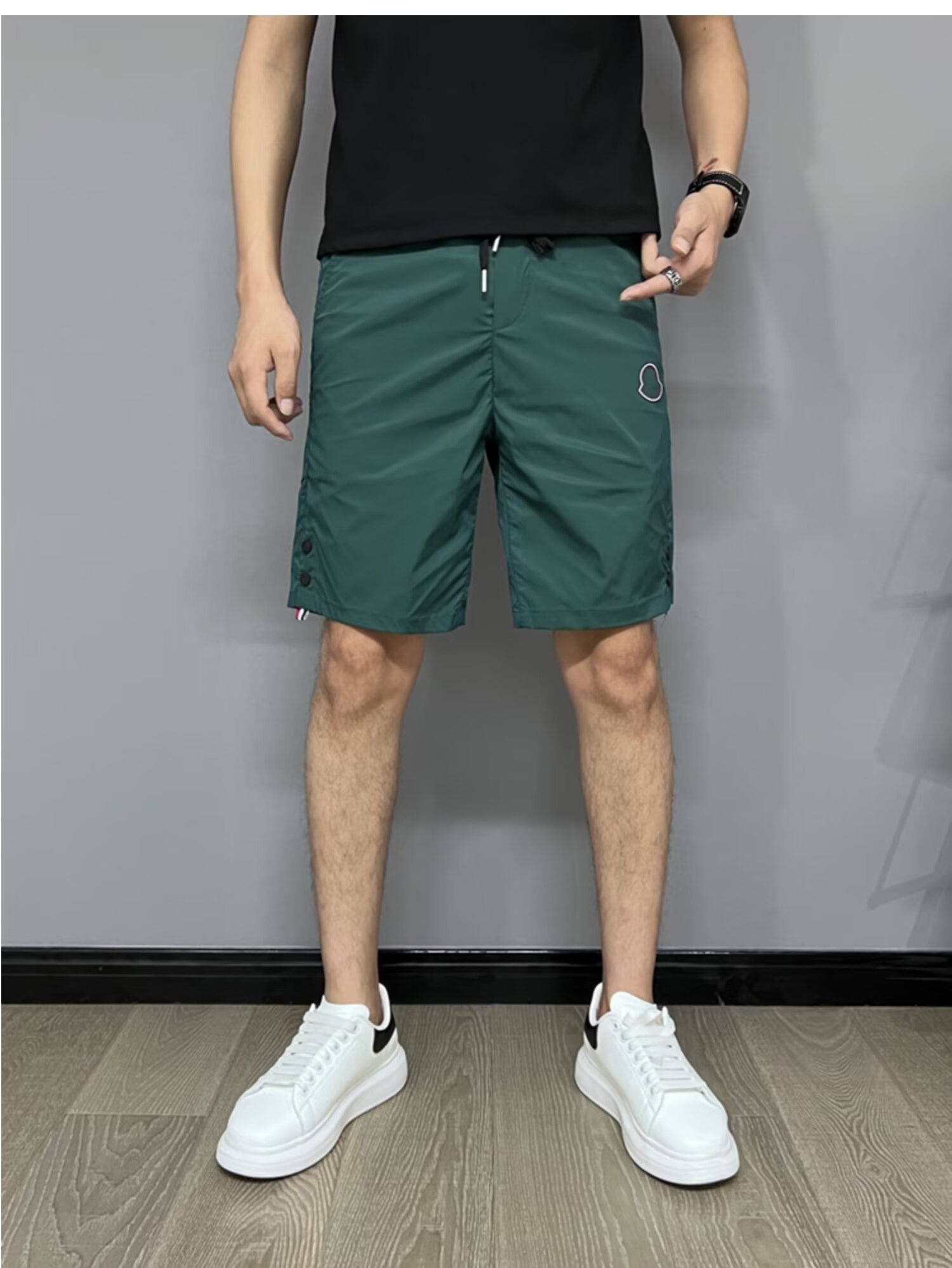 Short Shorts Men Button Contrast Color M Korean Version Fashion Beach ...