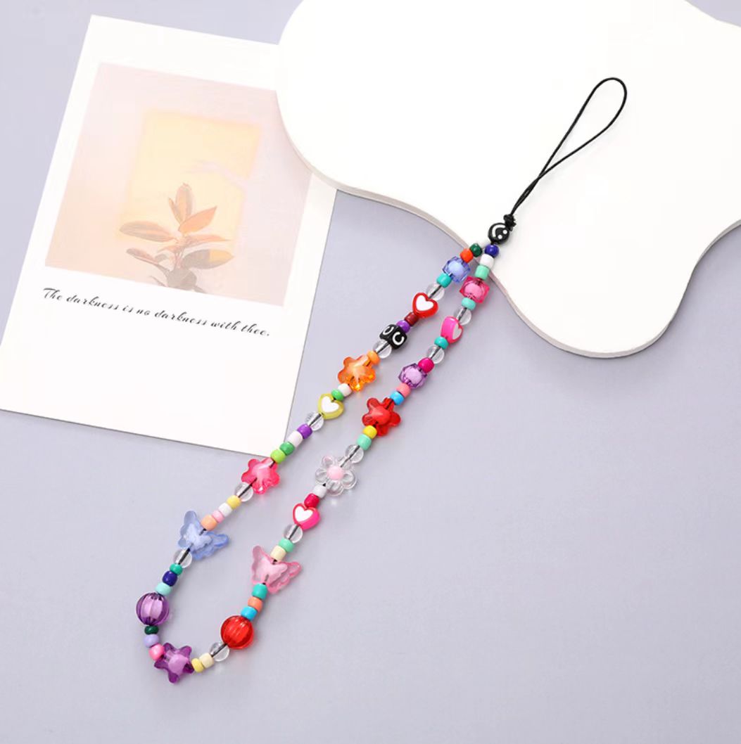 Casetify ins Phone Chain Candy Color Phone Lanyard Rainbow Beaded ...