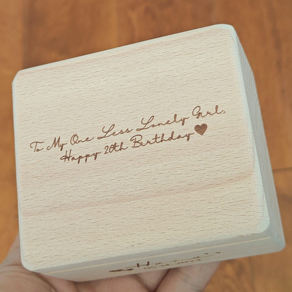 Angelagifts wooden Customize song music box To my one less lonely soul ...
