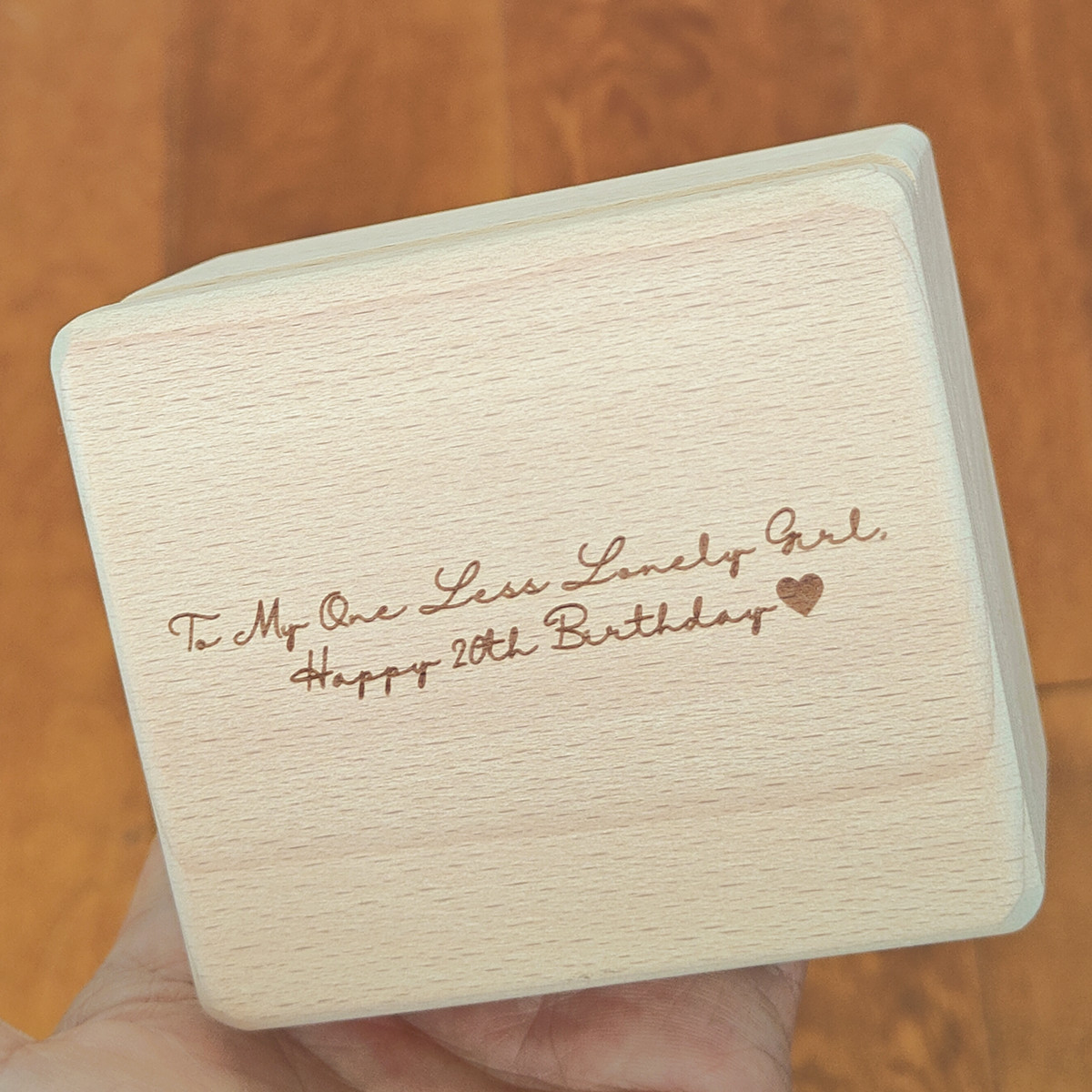 Angelagifts wooden Customize song music box To my one less lonely soul ...