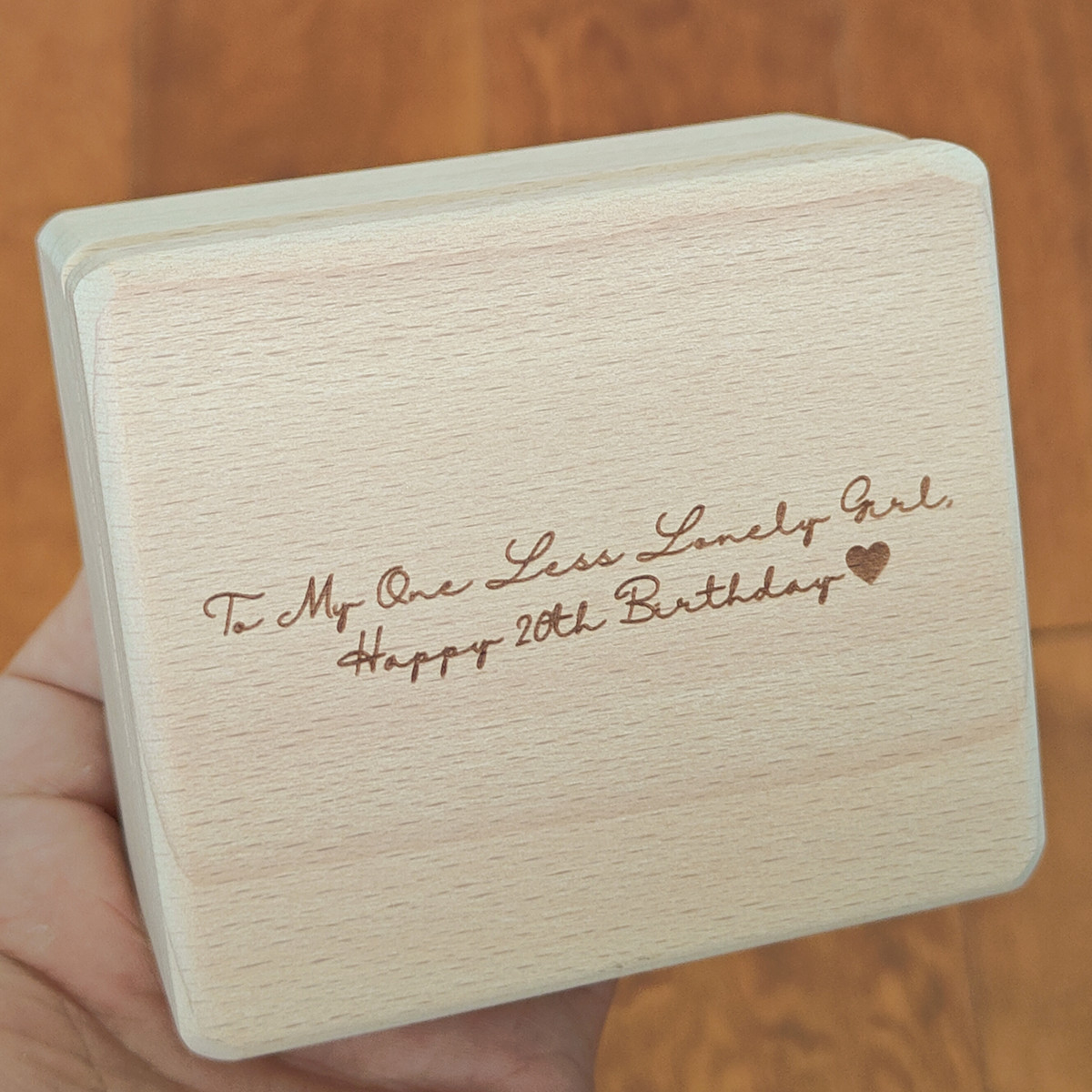Angelagifts wooden Customize song music box To my one less lonely soul ...