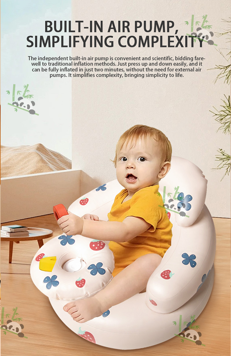 2024 new Baby Inflatable Chair with Bowl Tray Baby Sofa Learning Sit ...