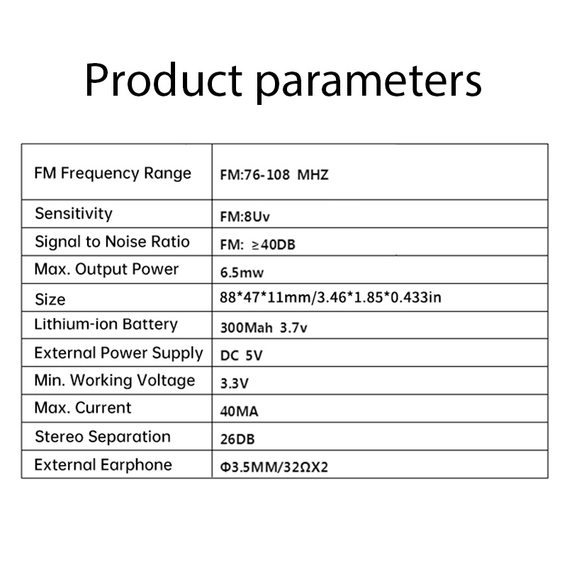 Light Weight Mini FM Pocket Radio Appearance Patent Compact Size ...