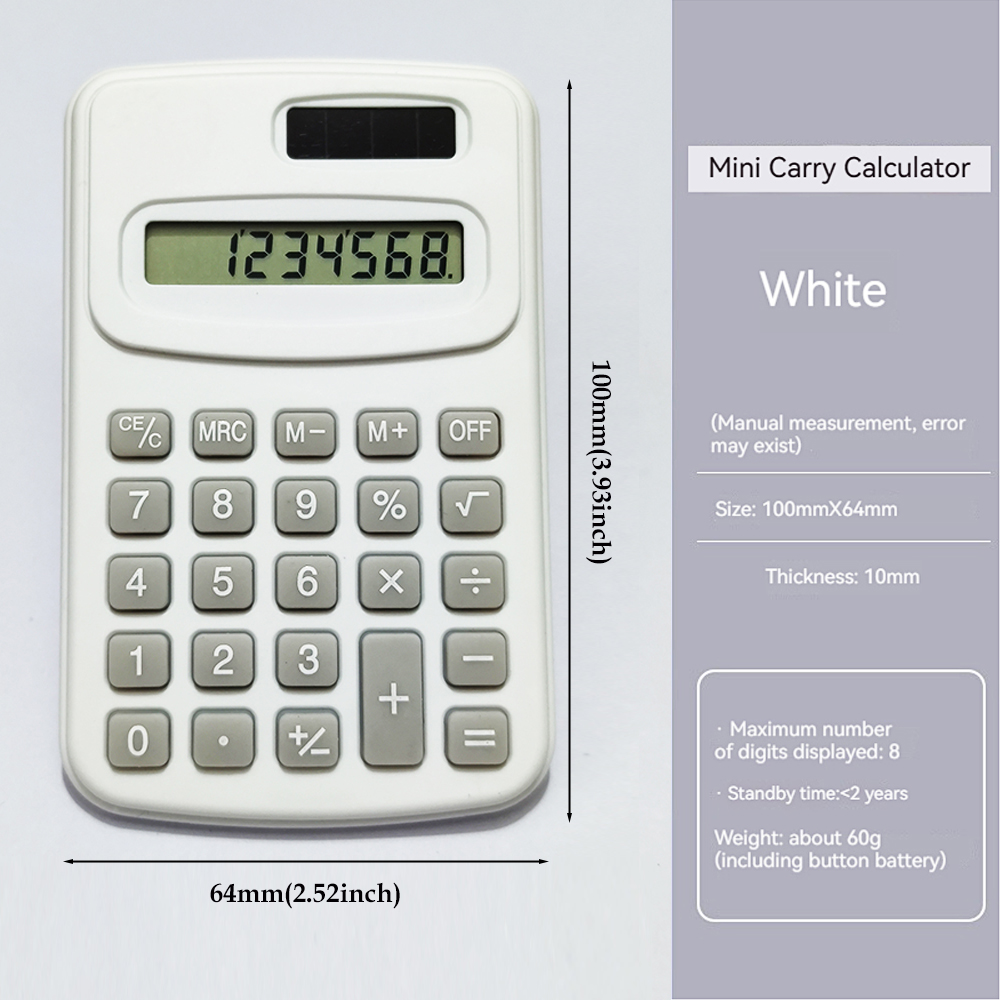 MiniCalc Cute Cartoon Calculator – 8-Digit Colorful Office & School ...