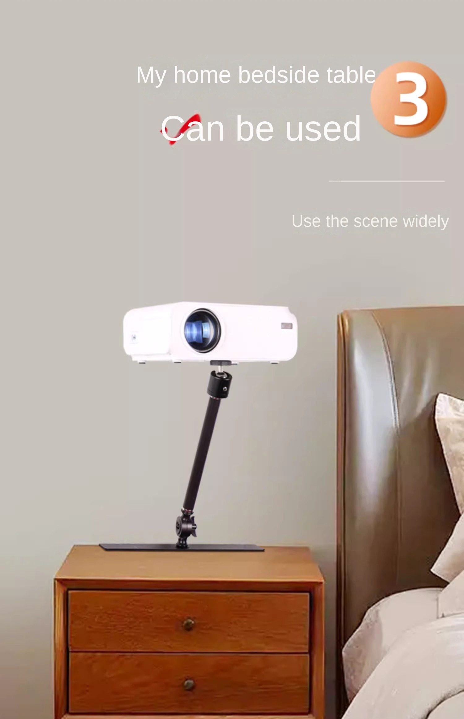 Bedside Projector Bracket Bedroom Sofa Back Wall Projection Ceiling ...