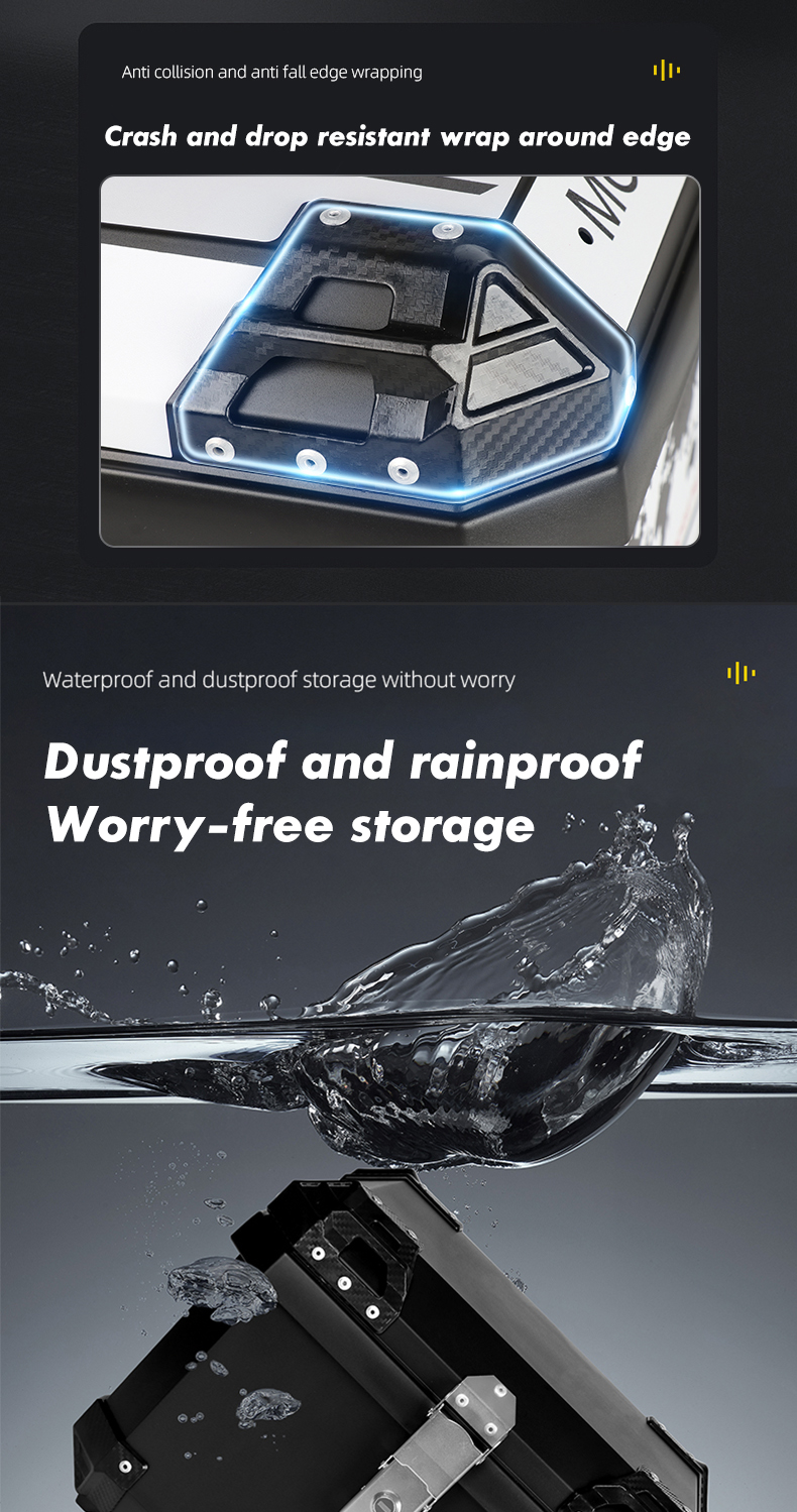 🔥TANKER ABS TOP BOX🔥38L 45L Top Box Motorcycle Aluminium Top Box 45L ...