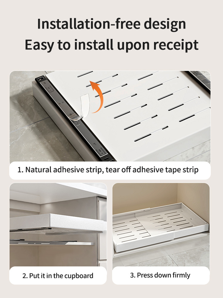 Stainless Steel Pull-out Dish Rack Dish Drawer Rack For Cabinet ...