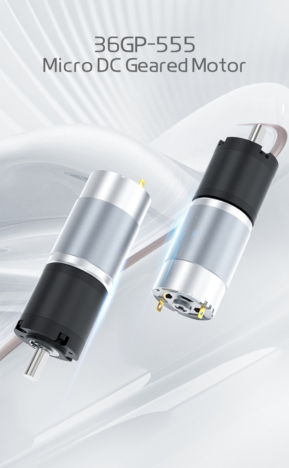 36GP-555 Planetary DC Gear Motor With Bracket 12V/24V Forward And ...
