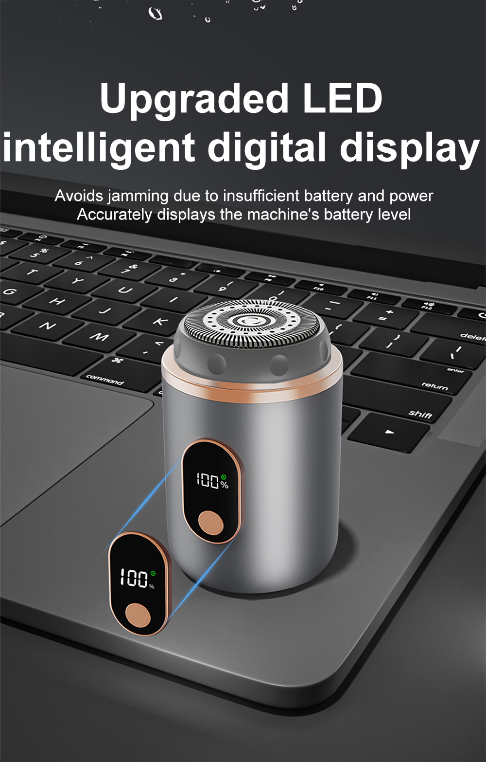 INSMART Mini Men Electric Shaver X100 Digital Display Waterproof ...