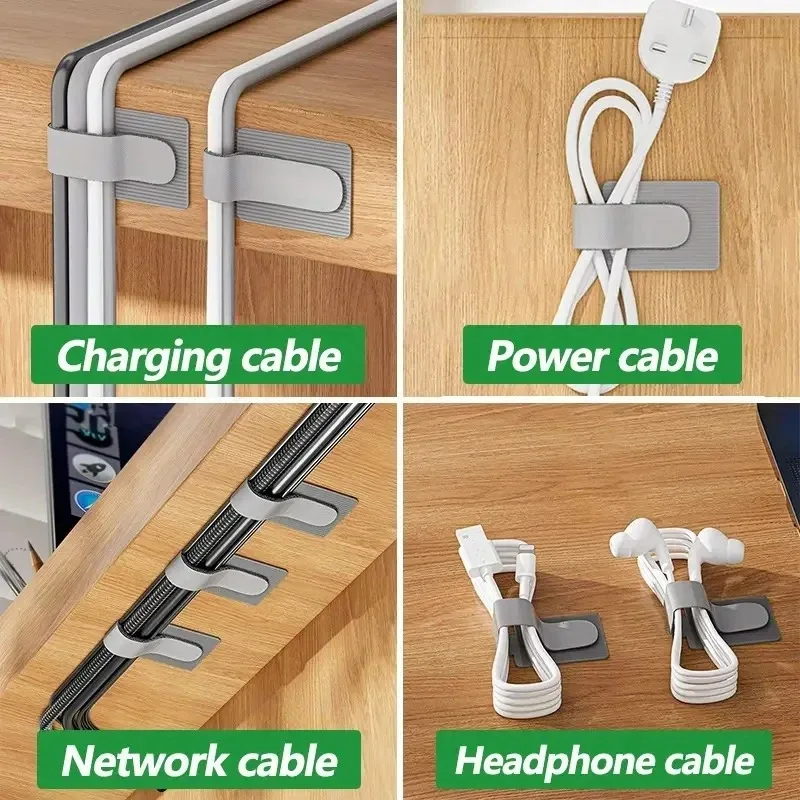10Pcs Reusable Cable Ties Fastening Wire Organizer Cord Rope Holder ...