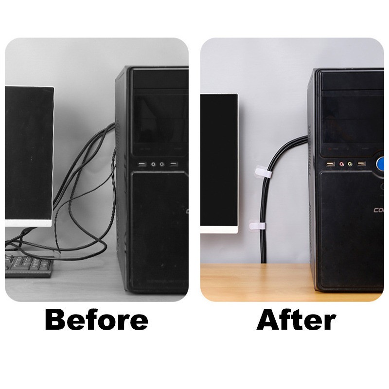 10Pcs Reusable Cable Ties Fastening Wire Organizer Cord Rope Holder ...