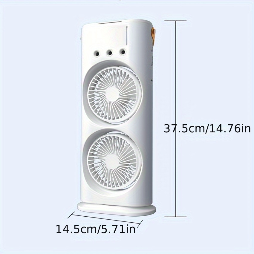 【Msia Ready Stock】Desktop fan, high wind fan 7Colorful double-head ...