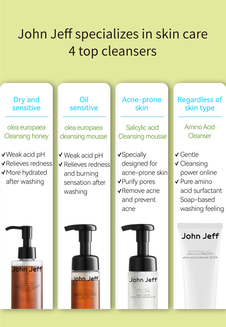 John Jeff Olea Europaea Salicylic Acid Amino Acid Facial Cleanser Form ...