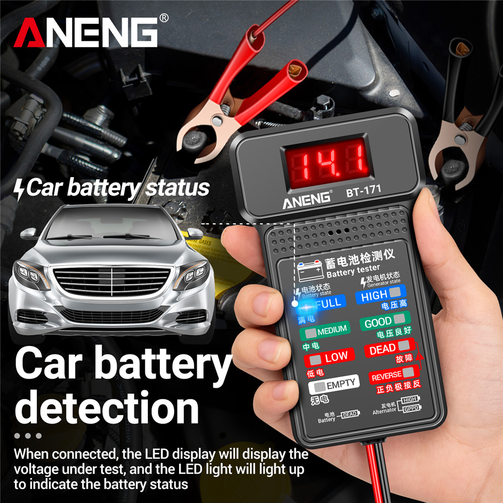 ANENG BT-171 12V Digital Battery Tester Car Battery Indicator with ...