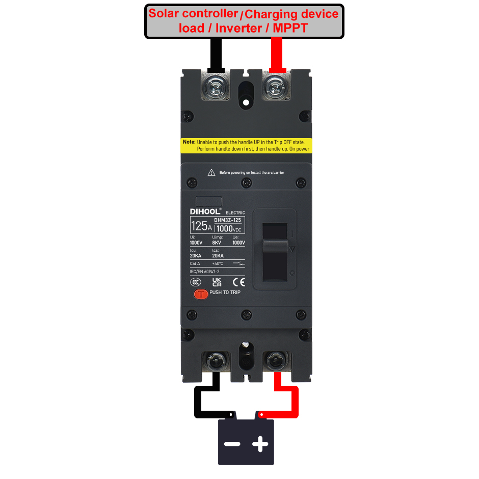DC MCCB Molded Case Circuit Breaker 2P 12V 24V 1000V 1500V 100A 200A 250A 400A 630A Battery ...