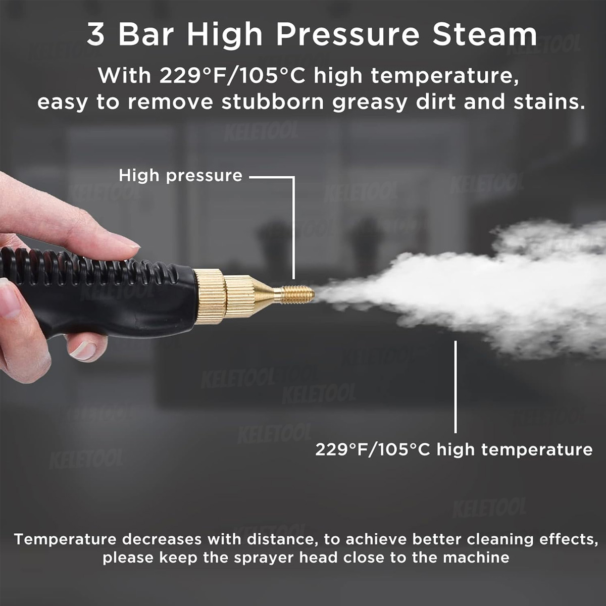 Steamer Cleaner 3500W High Pressure Steam Cleaning Machine Handheld ...