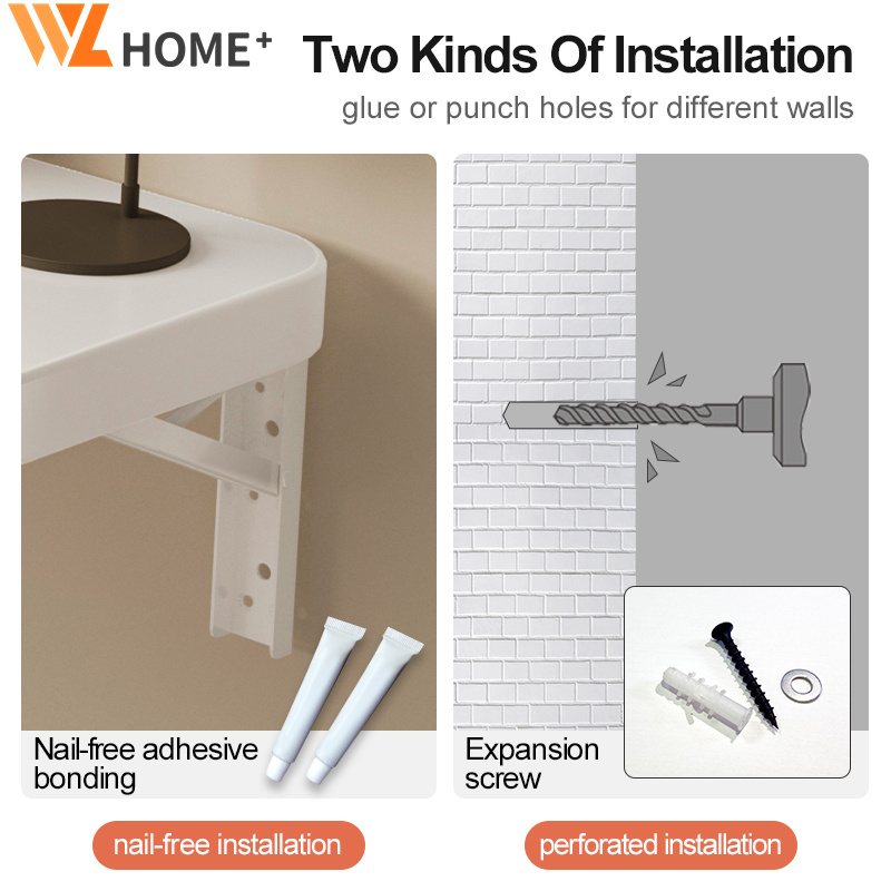 Floating Shelf Foldable Table With Bracket Wall Mounted Table ...