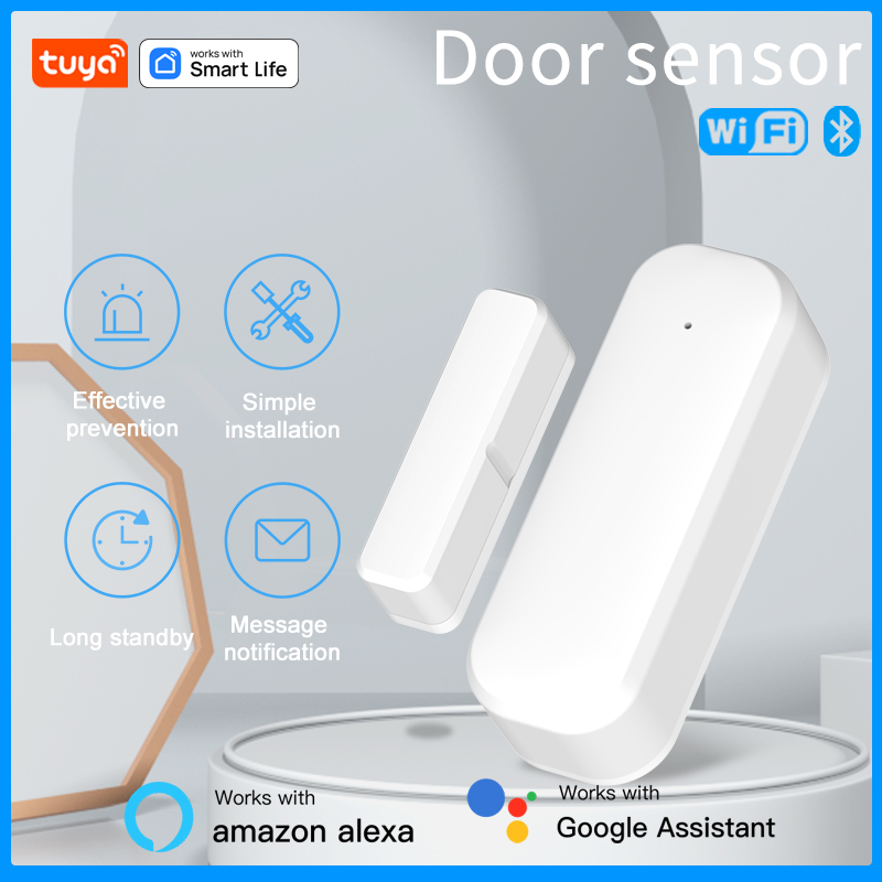 Smart Door Sensor,Tuya WiFi&ZigBee Window Contact Sensor Work with ...