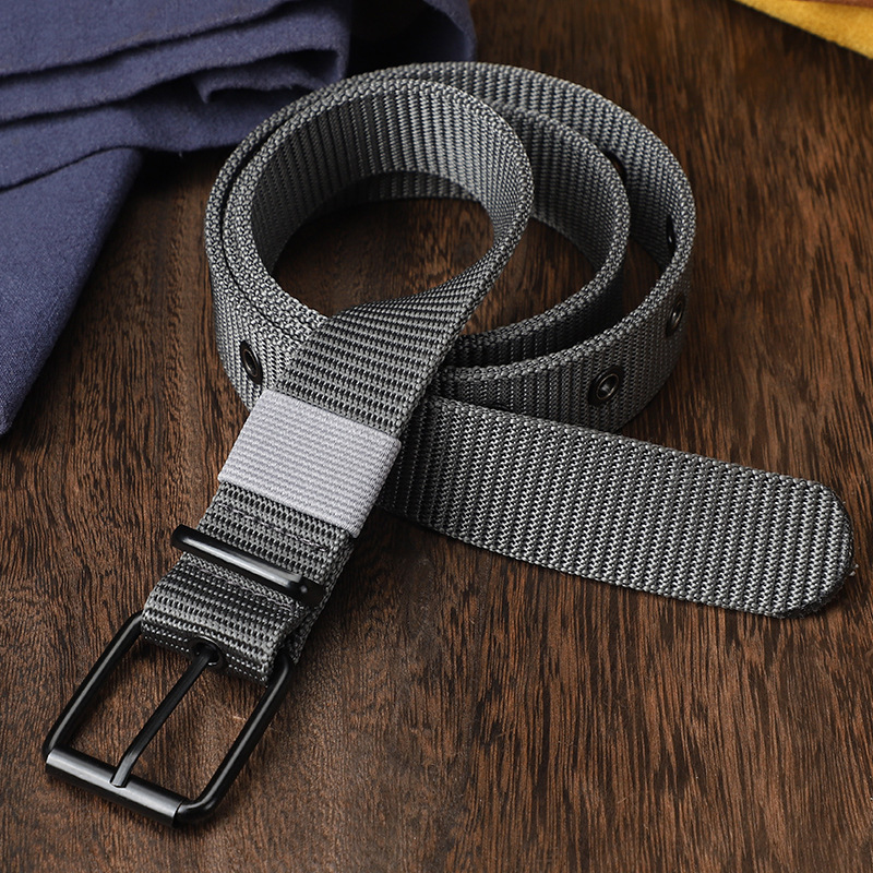 Retro Fashion Men's Belt Metal Buckle Braided Belt Outdoor Sports ...