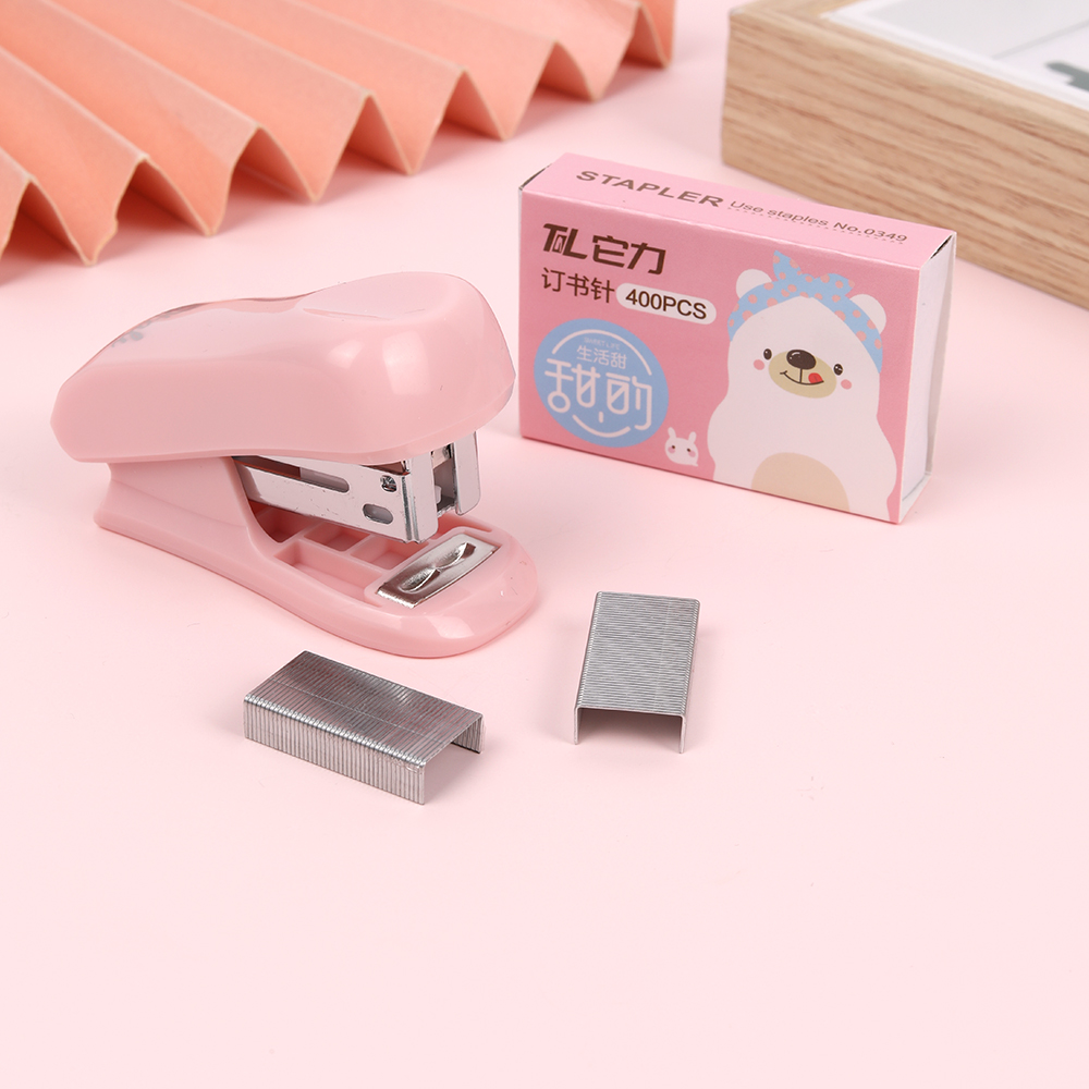 2Pcs/Set Candy Color Stapler Set Cute Mini Stapler with Staple Office ...