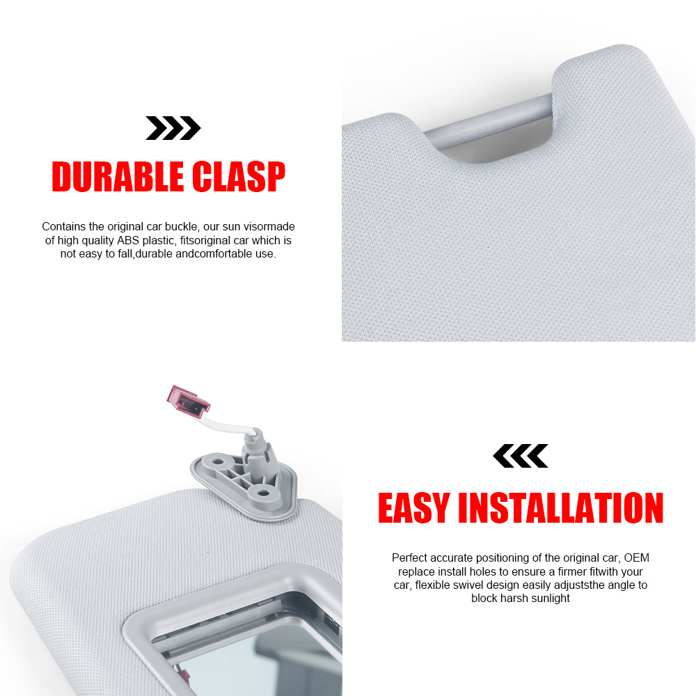 Grey Sun Visor With Mirror Light Left & Right for BMW 3 X1 Series E84 ...